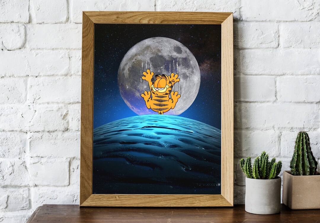 Garfield Climbing to the Moon Classroom Poster Abstract - Etsy