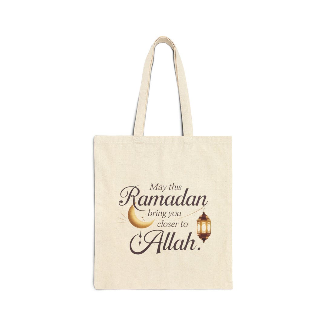 Ramadan Mubarak Tote Bag, Islamic Gift, Eid Celebration Bag, Muslim ...
