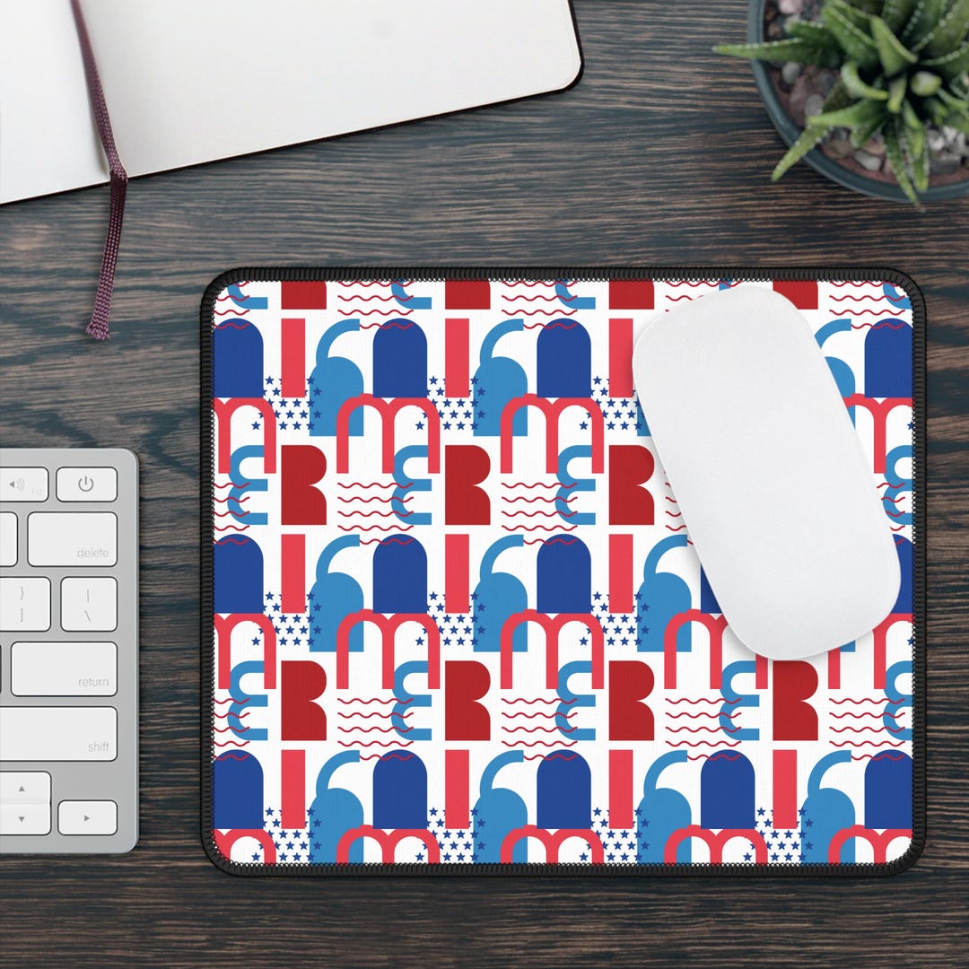 Gaming Mouse Pad, American Patriotic Desk Mat, Stars and Stripes Gamer ...