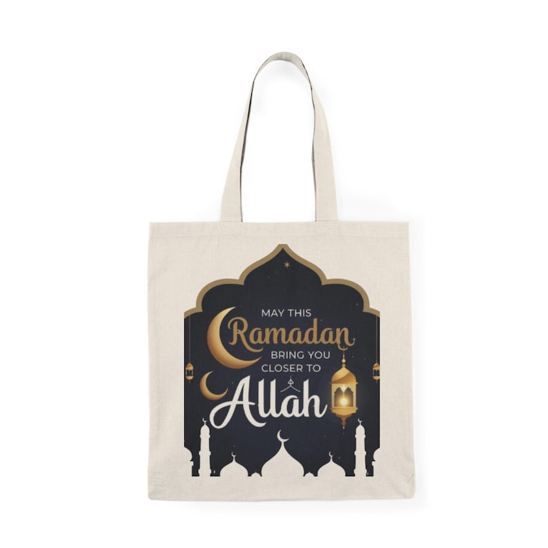Ramadan Wishes Tote Bag, Islamic Holiday Gift, Reusable Shoulder Bag ...