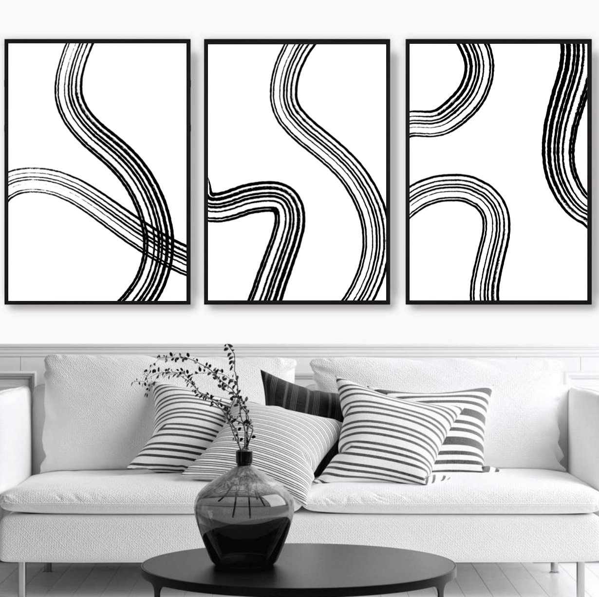 Prints Aesthetic Wall Art Minimalist Digital Printable Set of 3 ...