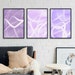 One Line Drawing Pastel Colours Set of 3 Abstract Art Prints - Etsy
