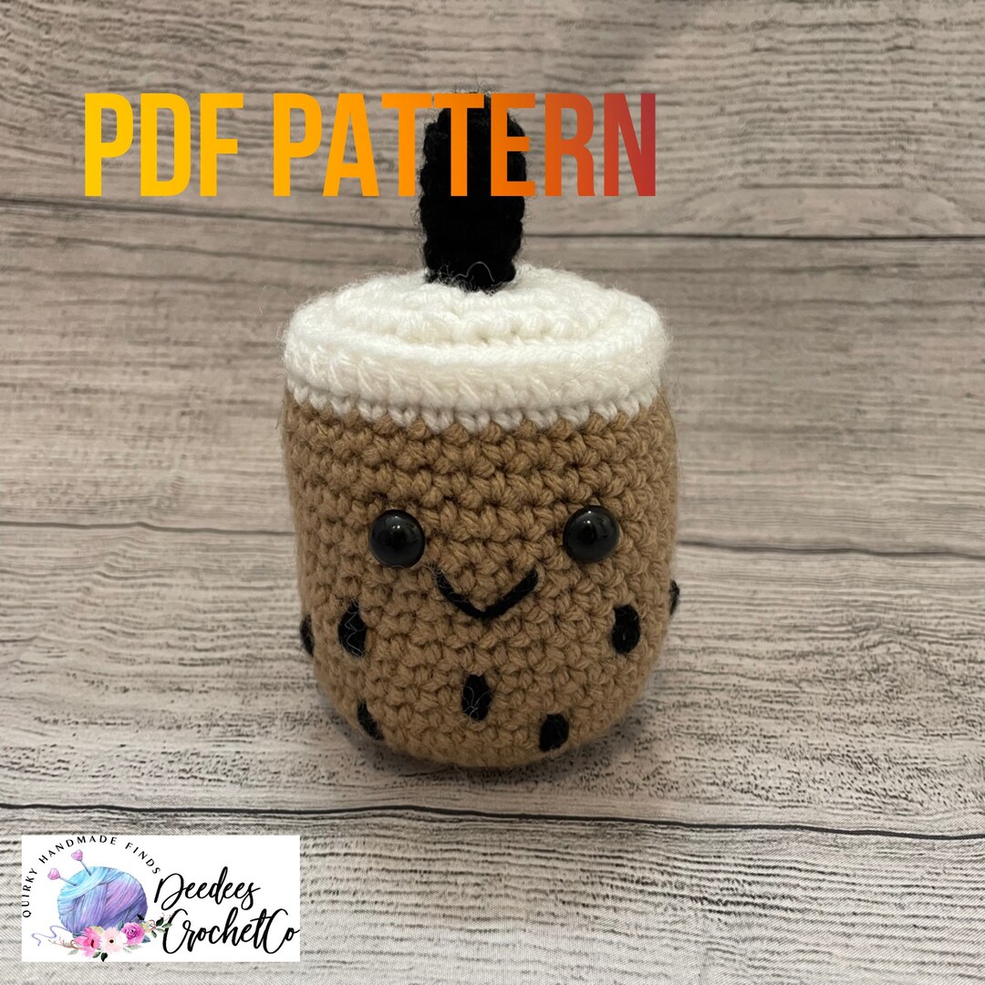 Boba Bubble Tea Crochet Pattern Crochet Plush Bubble Tea - Etsy Canada