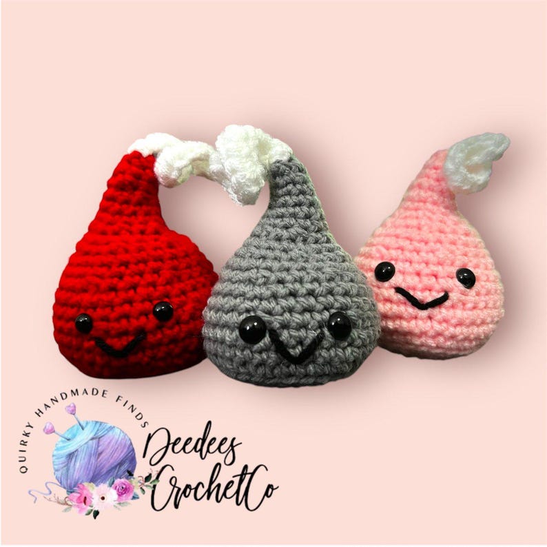 Chocolate Kiss Valentines Day Crochet Plush. - Etsy