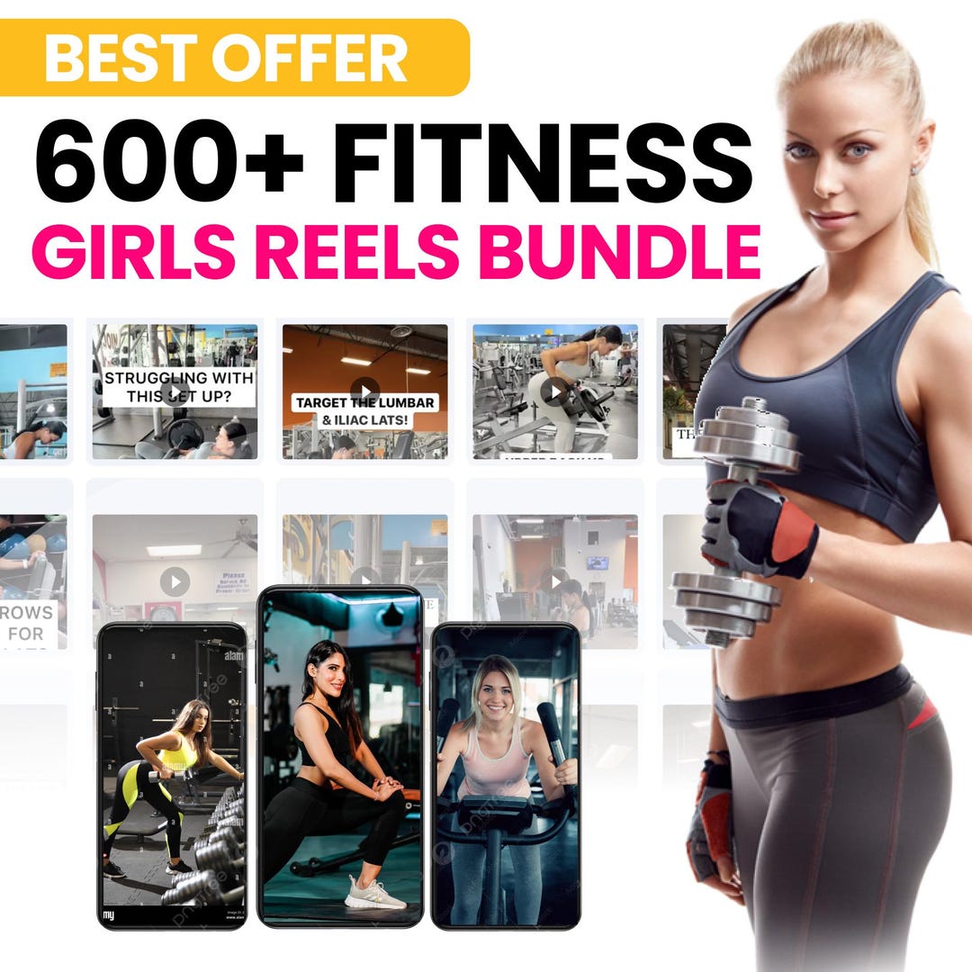 600+ Girls Fitness | Gym | Health | Motivational Reels Bundle - Instant Downloads, Viral Reels ...