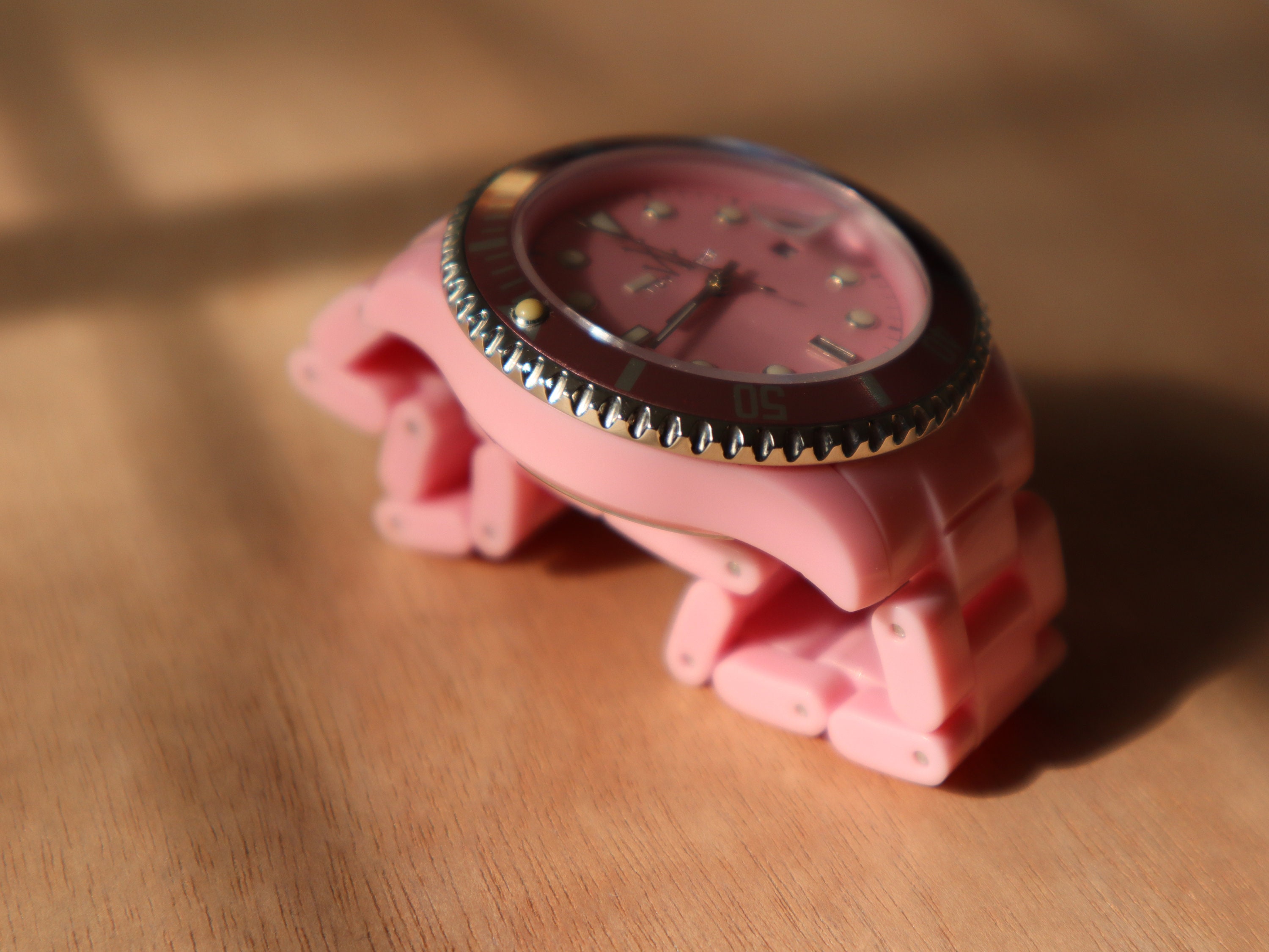 Toywatch Pink Stainless Steel Water Resistant Women’s Watch, Rotating ...