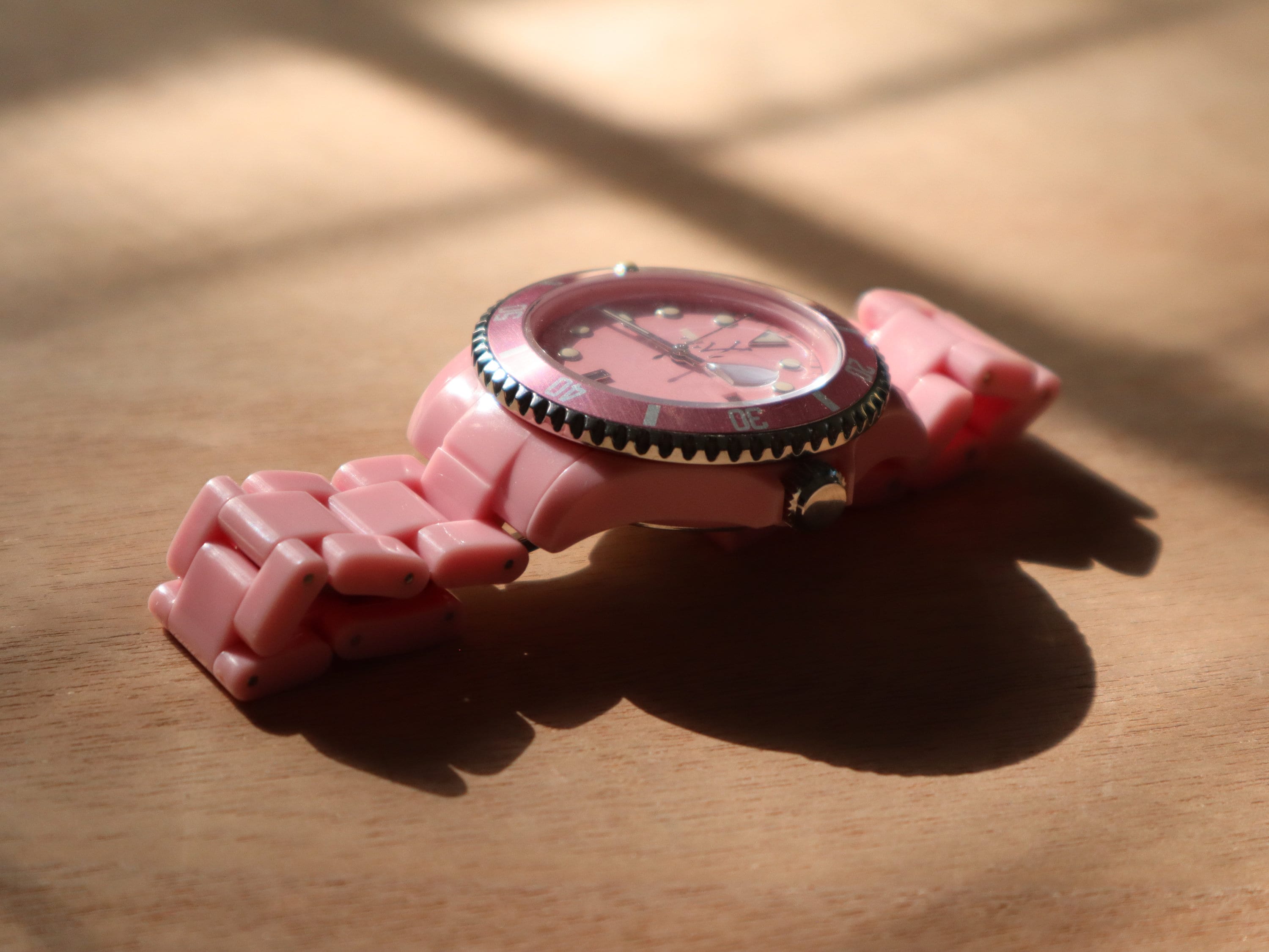 Toywatch Pink Stainless Steel Water Resistant Women’s Watch, Rotating ...