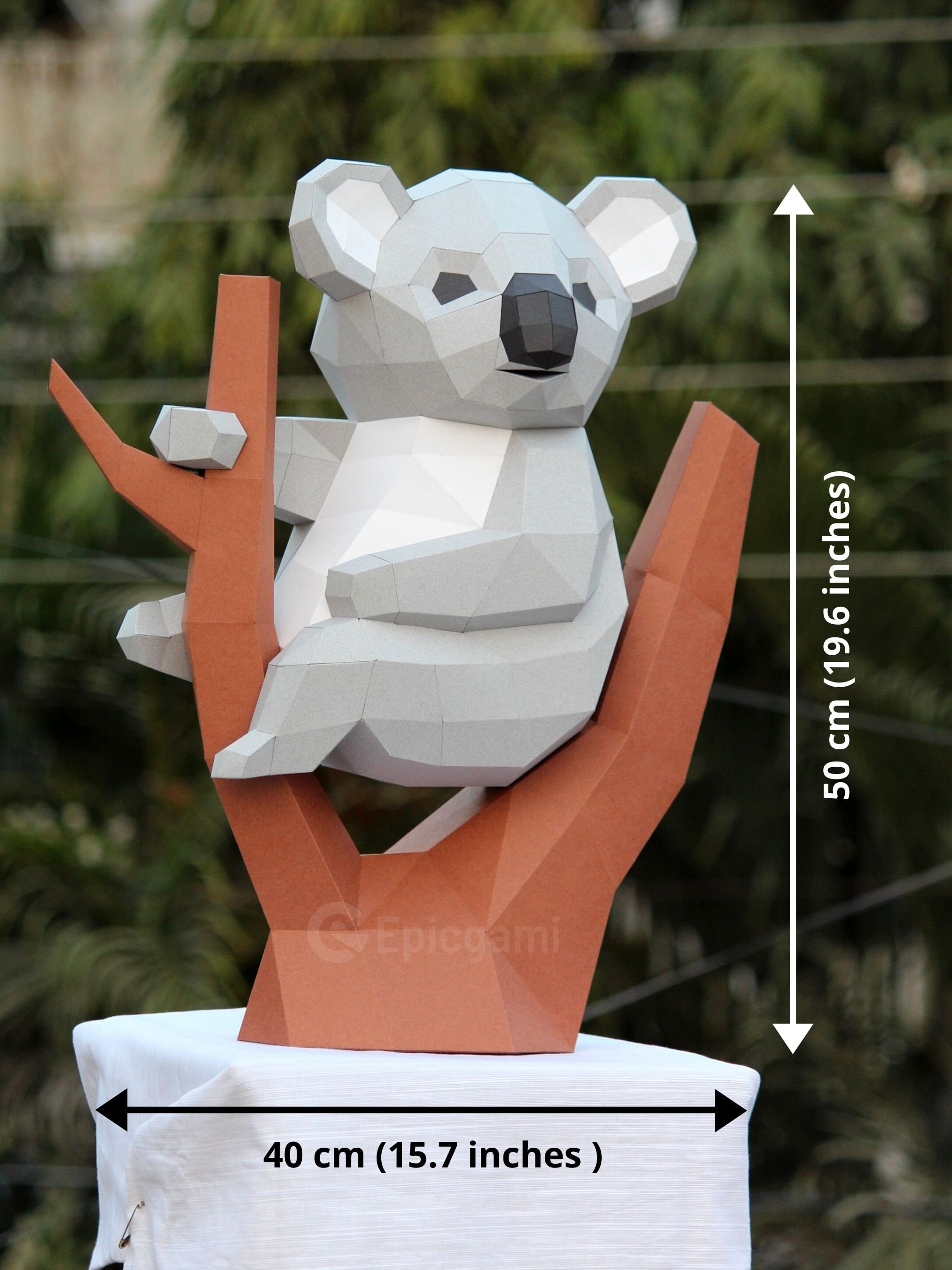 Koala papercraft SVG y PDF 3d koala papercraft low poly 3d - Etsy México