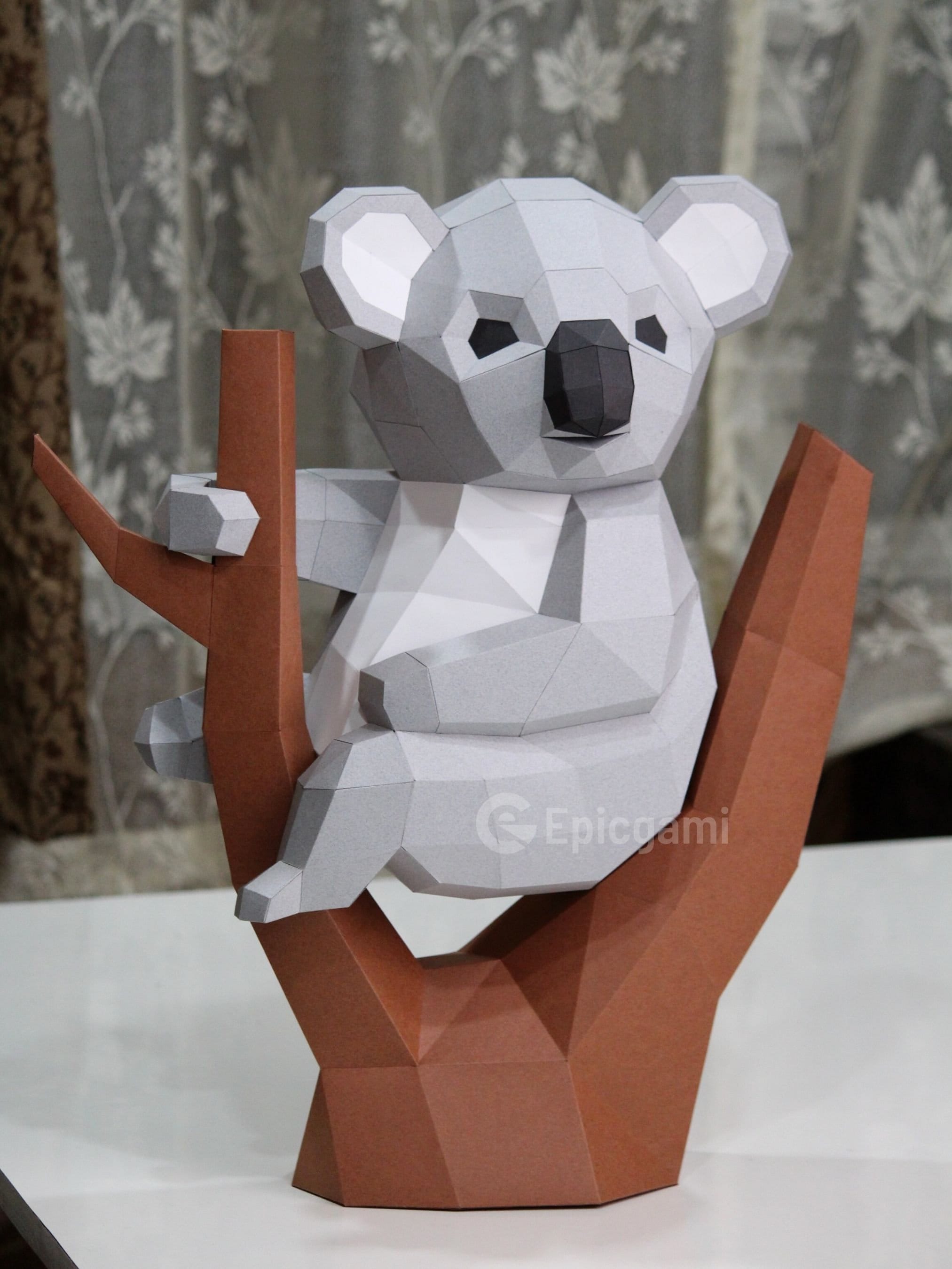 Koala papercraft SVG y PDF 3d koala papercraft low poly 3d - Etsy México