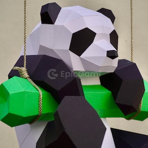 Panda Paper Craft 3d Diy Papercraft Template for Paper Crafting Low ...