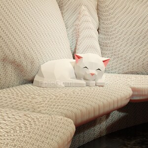 Cat Paper Craft 3d Diy Papercraft Template for Paper Crafting Low Poly ...