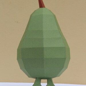 3D Papercraft Avocado Model SVG and PDF Diy Paper Model Sculpture ...