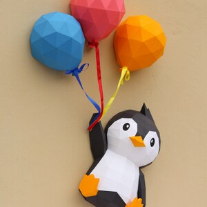 Penguin 3d Paper Craft Model SVG and PDF Template | 3d Paper Craft ...