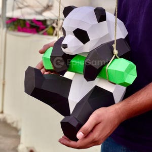 Panda Paper Craft 3d Diy Papercraft Template for Paper Crafting Low ...