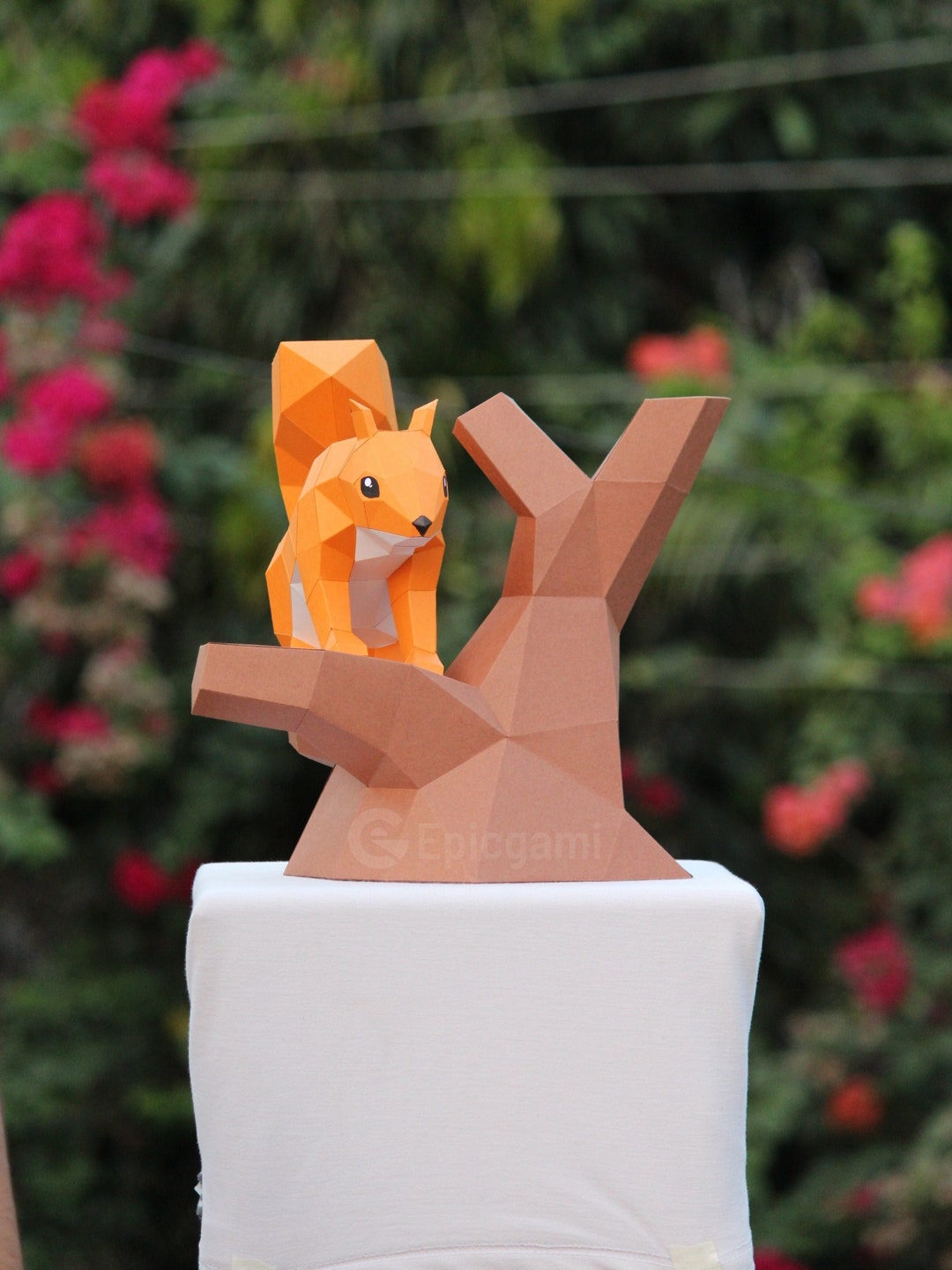 Squirrel 3d Paper Craft SVG and PDF | DIY 3d Paper Craft Squirrel Model ...