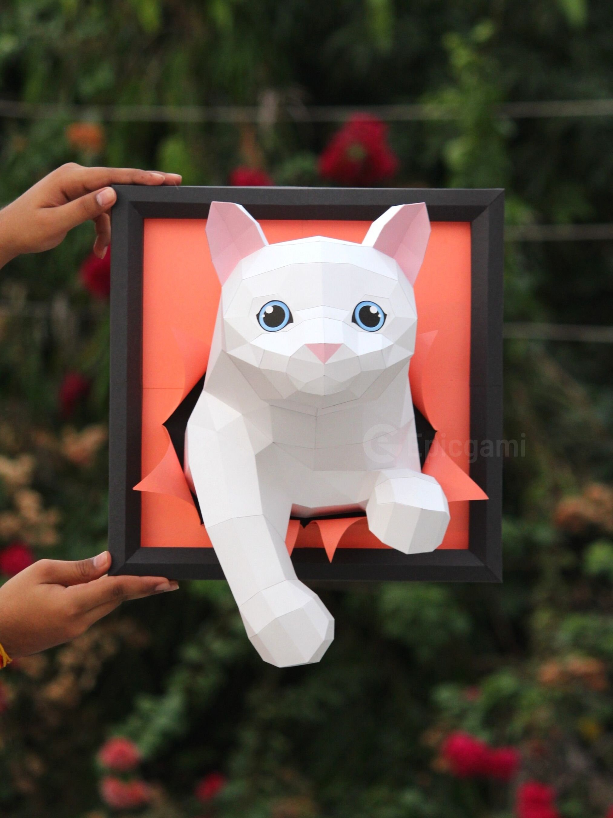Cat papercraft plantilla de modelo de gato papercraft diy | Etsy