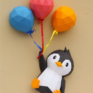 Penguin 3d Paper Craft Model SVG and PDF Template | 3d Paper Craft ...