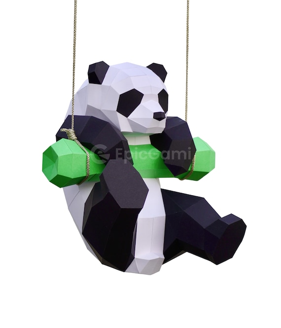 Papercraft Panda 3d Paper Panda Diy Papercraft Panda
