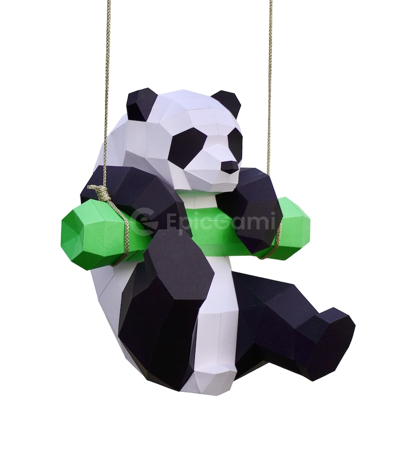 Panda Paper Craft 3d Diy Papercraft Template for Paper Crafting Low ...