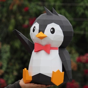 Penguin 3d Paper Craft Model SVG and PDF Template | 3d Paper Craft ...
