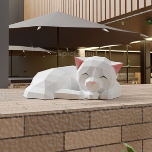 Cat Paper Craft 3d Diy Papercraft Template for Paper Crafting Low Poly ...