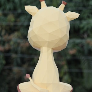 Giraffe 3d Paper Craft Template SVG and PDF | 3d Paper Craft Giraffe ...