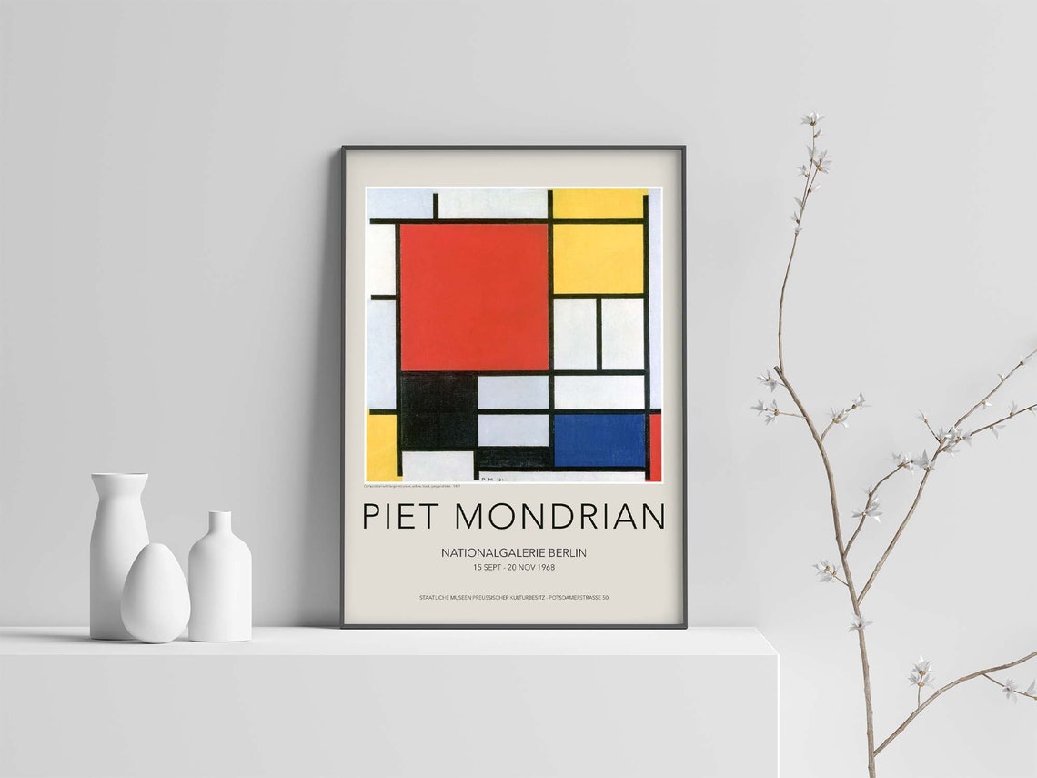 Piet Mondrian Exhibition Poster Downloadable Art Print - Etsy
