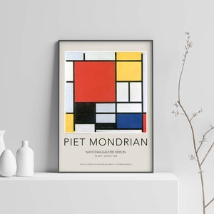 Piet Mondrian Exhibition Poster Downloadable Art Print - Etsy