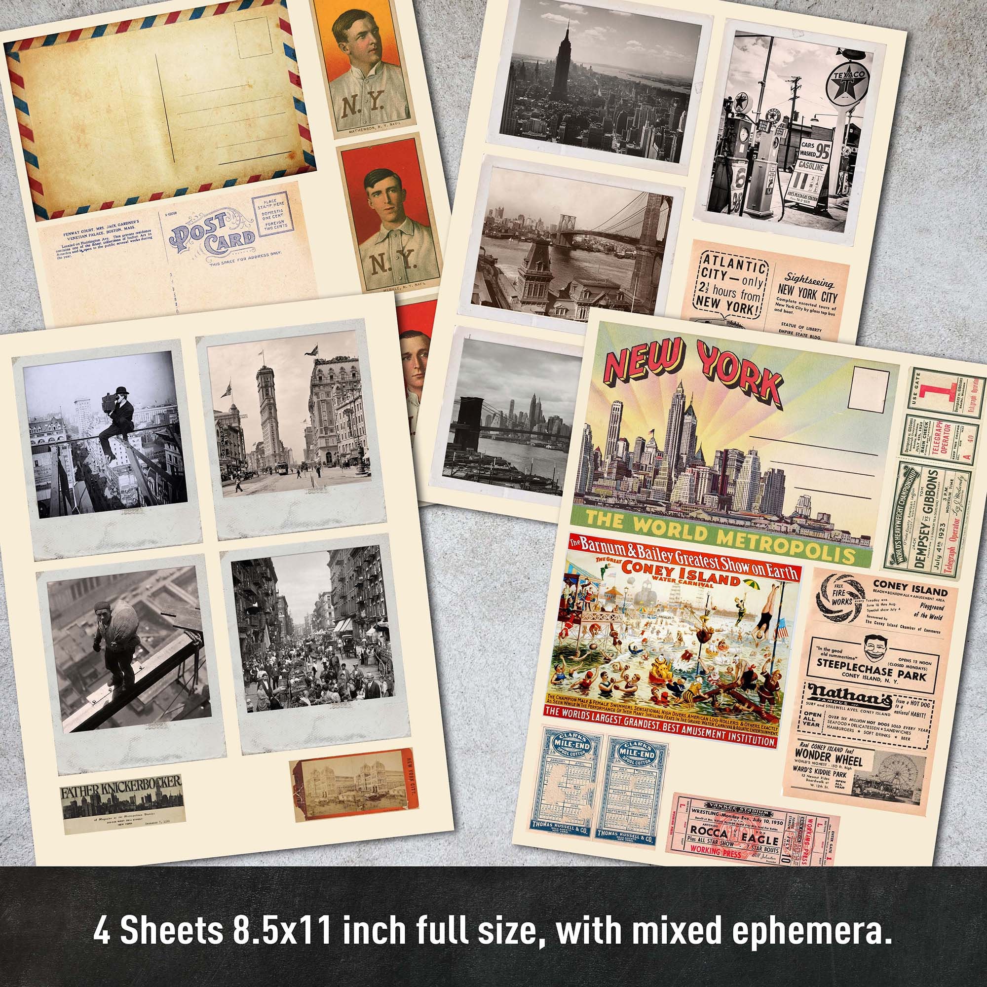 Junk Journaling Kit new York Printable Collage - Etsy