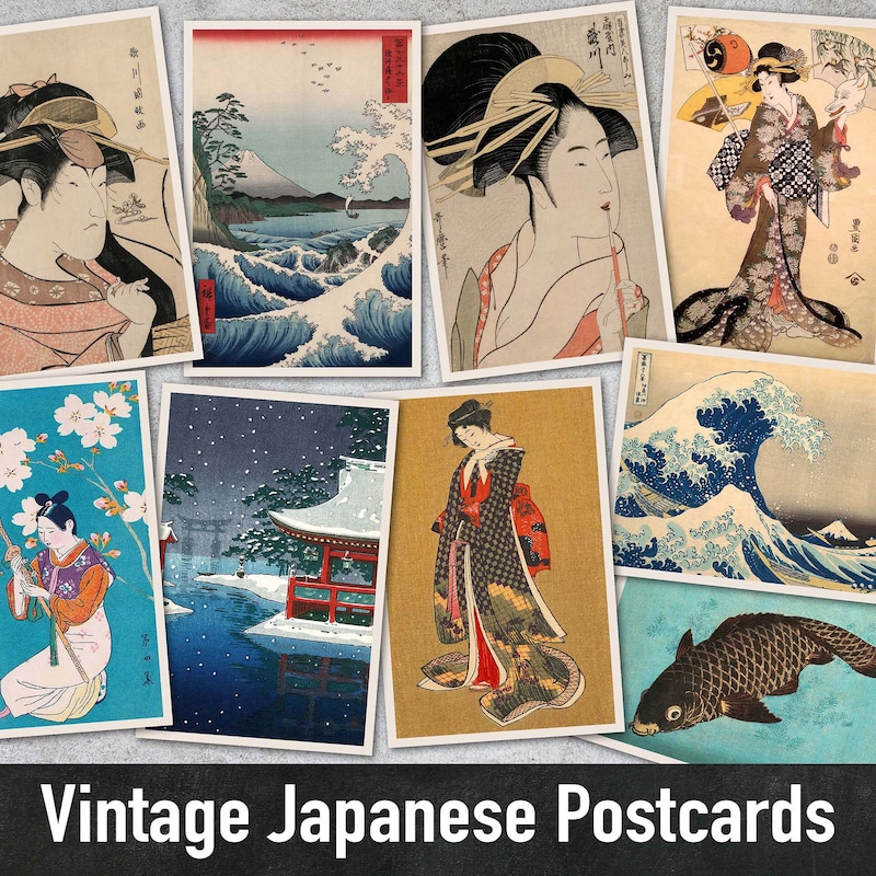 Japanese Postcards - Etsy