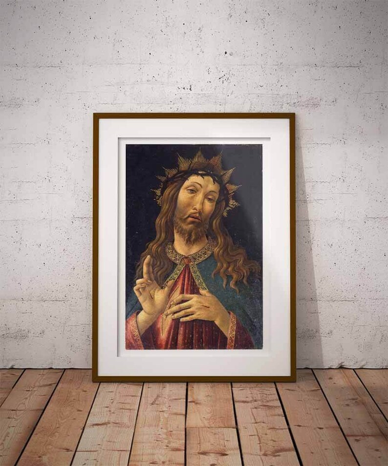 Jesus Christ by Sandro Botticelli Poster Christ the Redeemer - Etsy