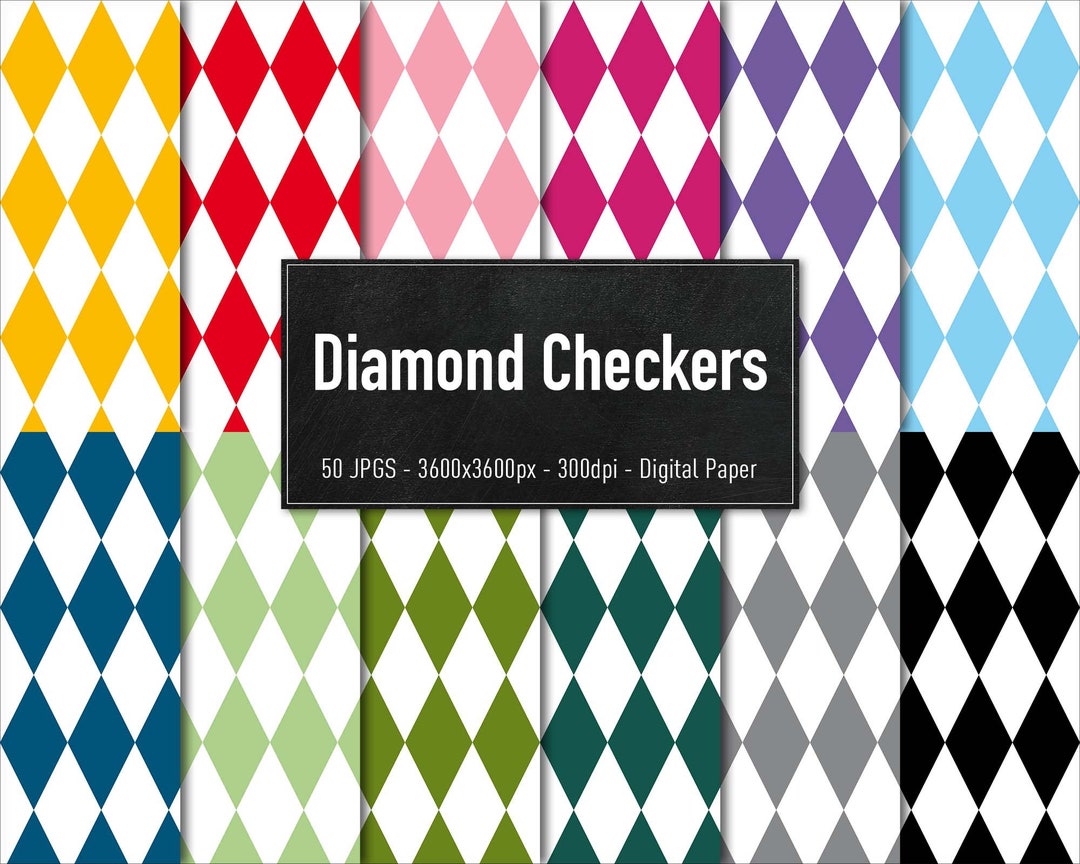 Diamond Checkers, 50 Different Seamless Pattern, Alice in Wonderland ...