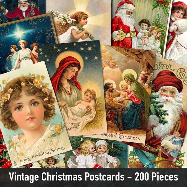 Christmas Postcards - Etsy