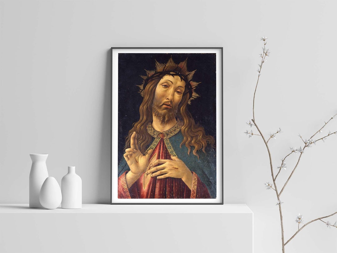 Jesus Christ by Sandro Botticelli Poster Christ the Redeemer - Etsy