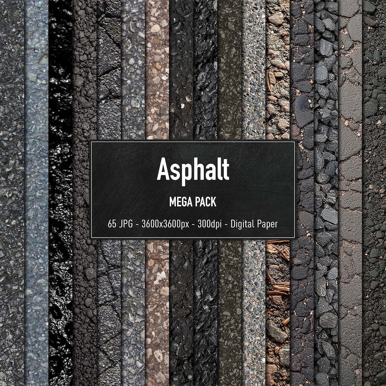 Asphalt - Mega Pack, 65 Different Real Images, Digital Paper, Instant ...