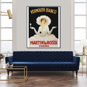Martini & Rossi Vintage Kitchen Poster Downloadable Art | Etsy
