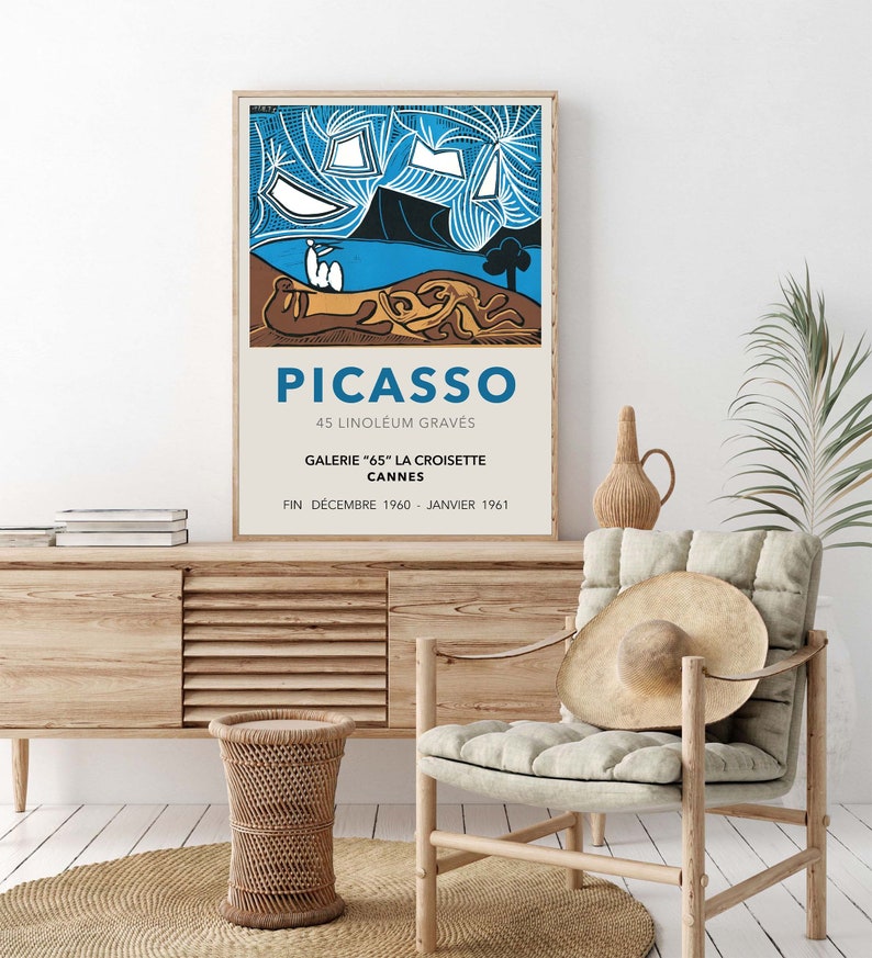 Picasso Exhibition Poster Vintage Downloadable Art Print - Etsy