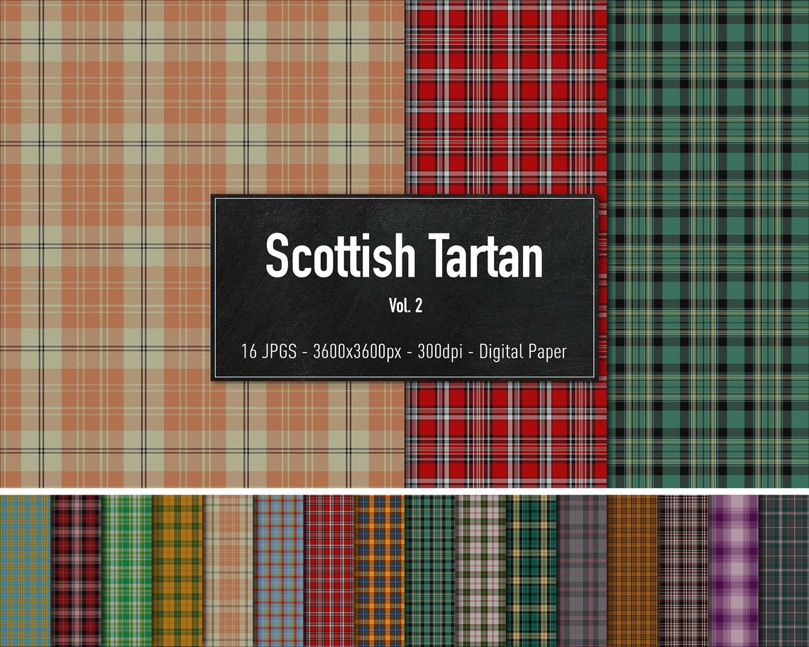 Scottish Tartan Plaid Pattern Vol.2 16 Different Images - Etsy