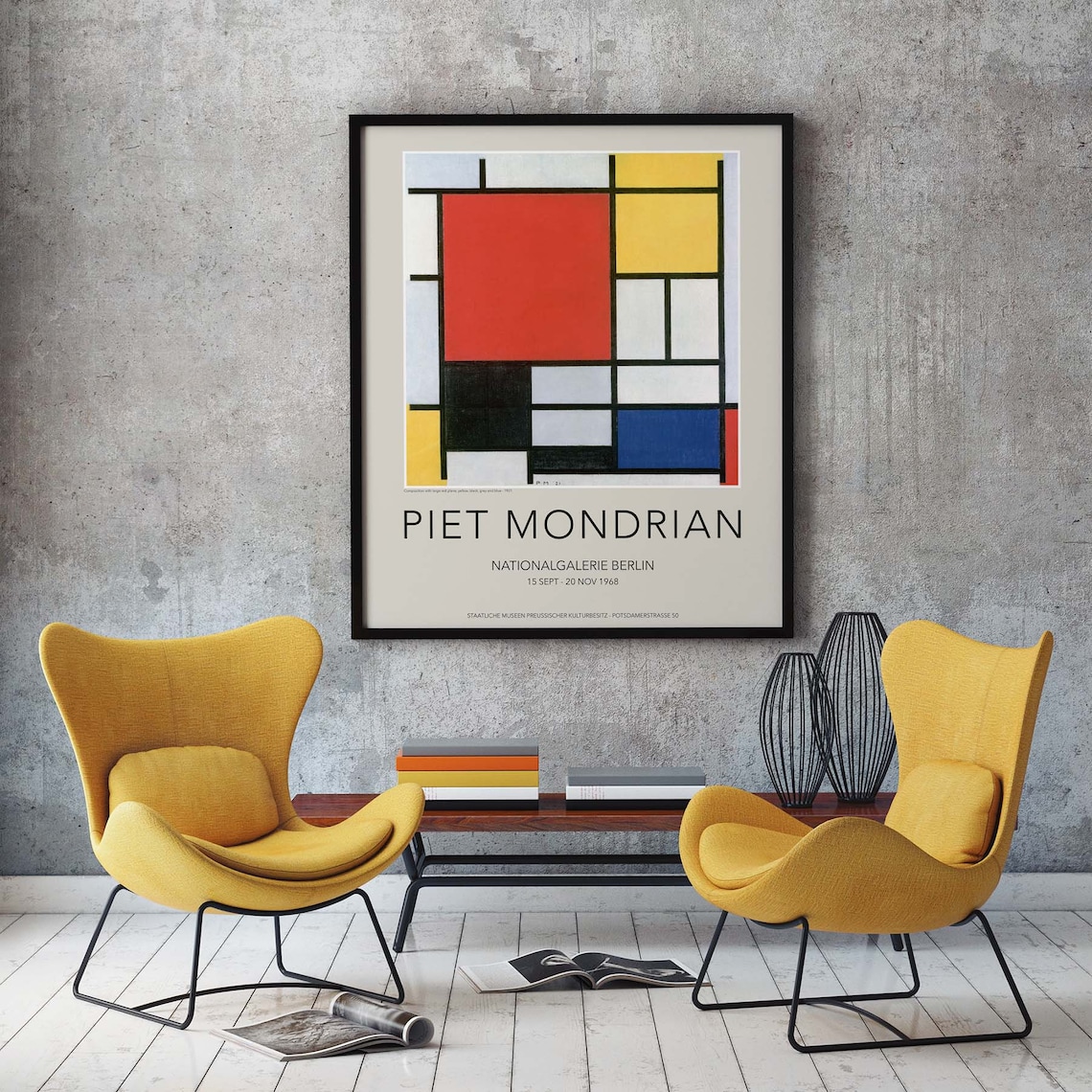 Piet Mondrian Exhibition Poster Downloadable Art Print - Etsy