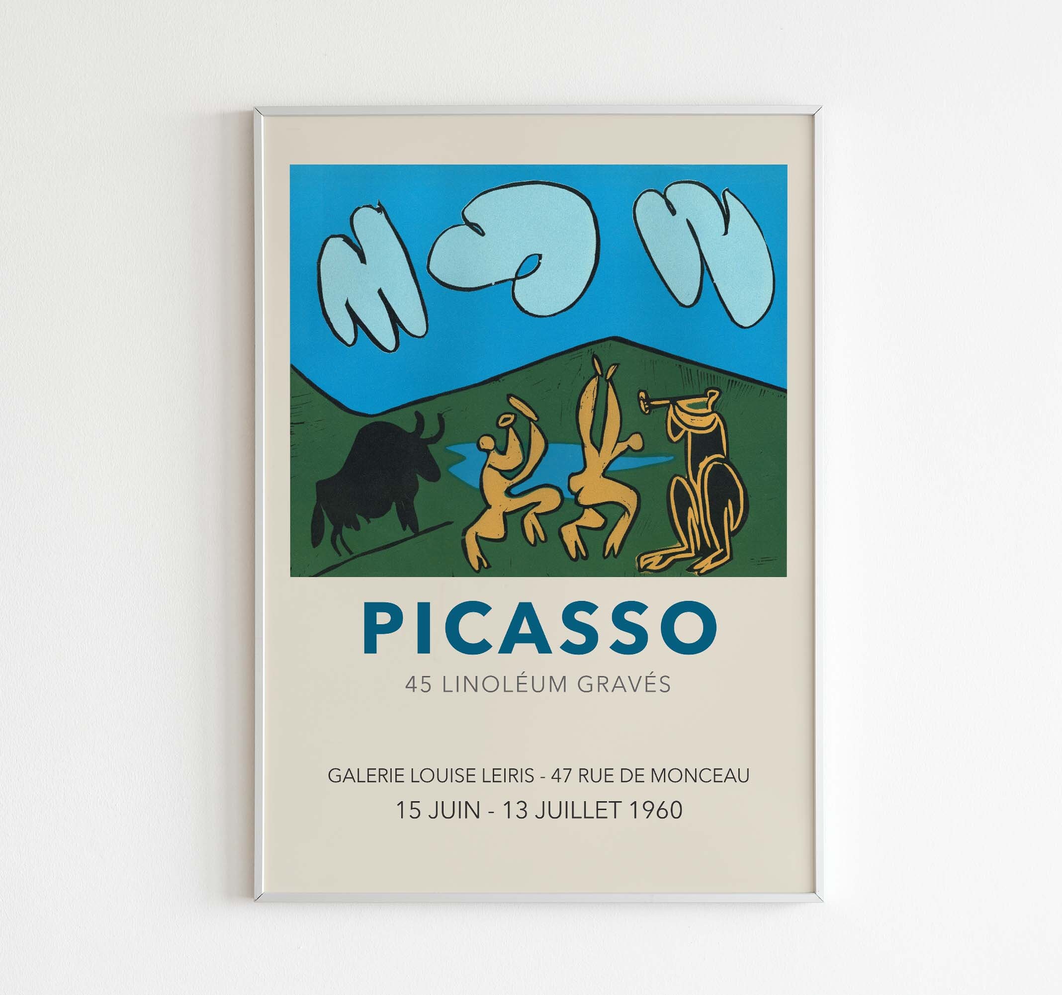 Set of 6 Pablo Picasso Exhibition Poster Downloadable Art | Etsy