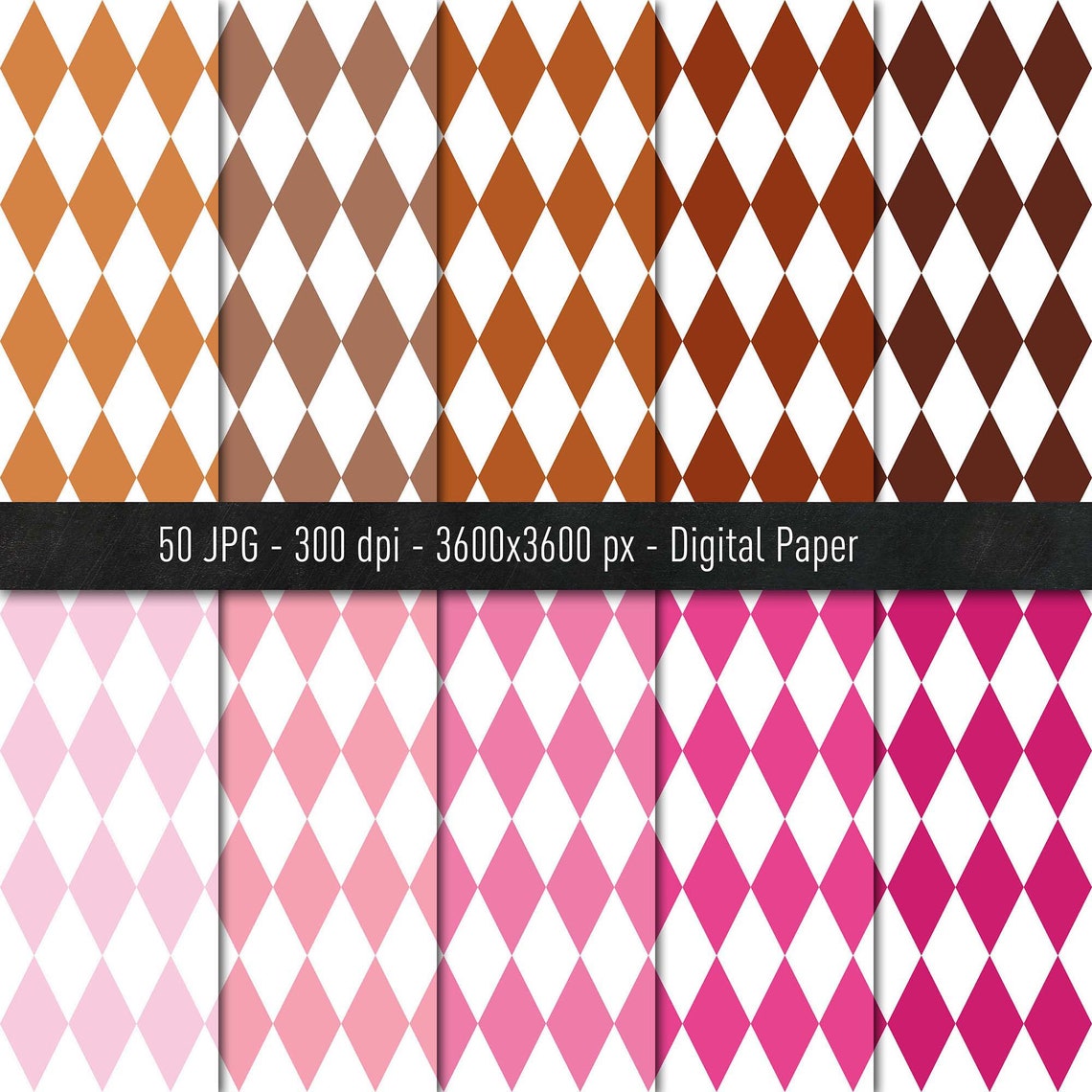 Diamond Checkers 50 Different Seamless Pattern Alice in - Etsy