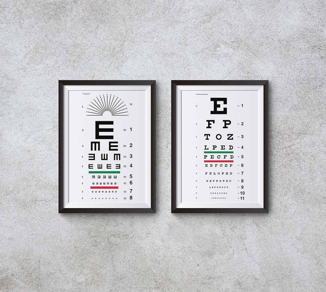 Snellen Eye Chart Print Instant Download Art Print - Etsy