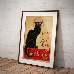 Le Chat Noir Poster, Théophile Steinlen - Poster for the Tour of Le ...