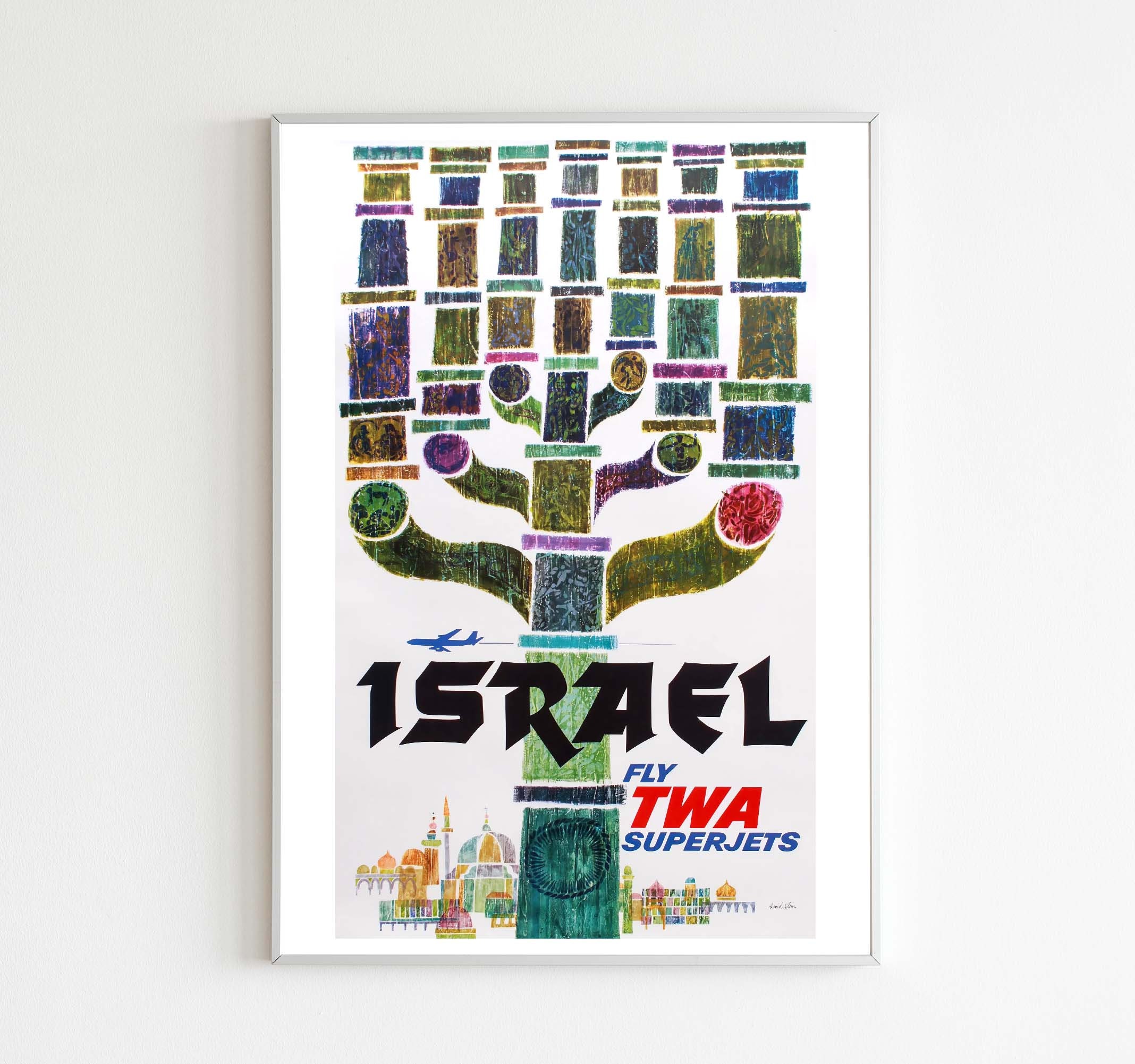 Israel Vintage Travel Poster Downloadable Hi-res Art Print | Etsy