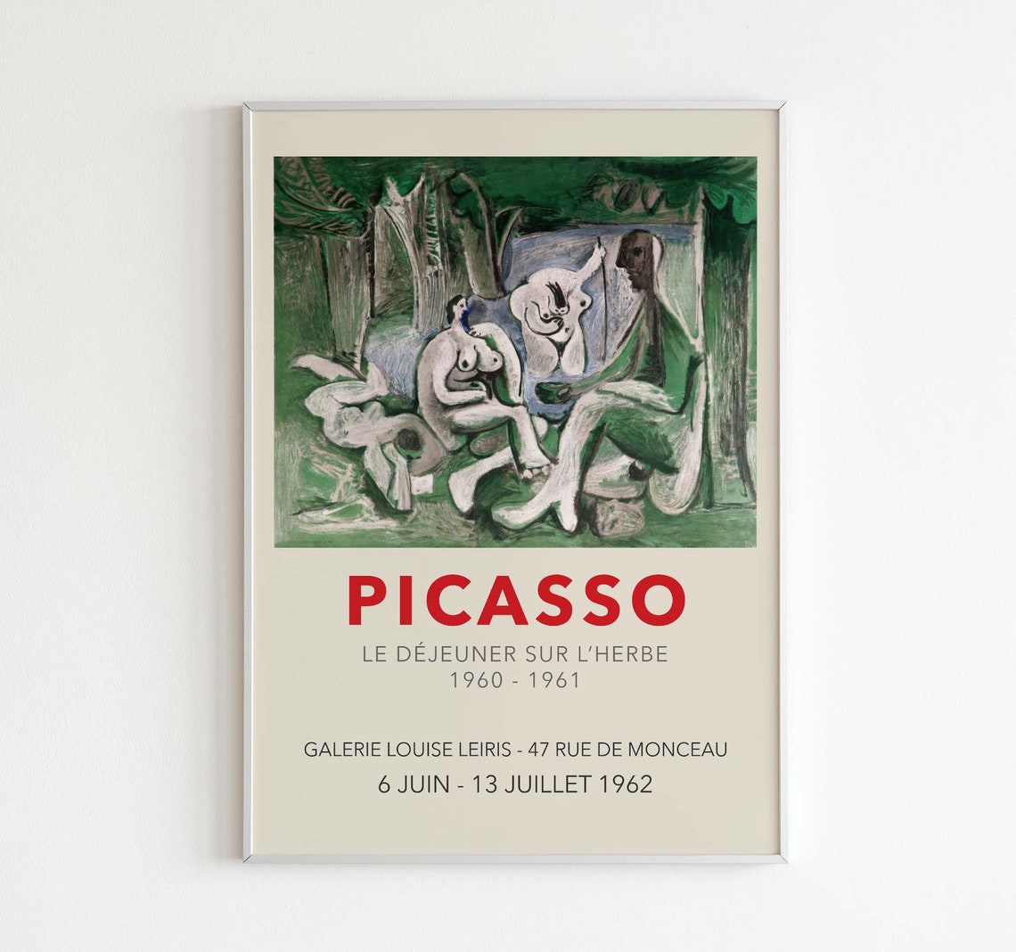 Set of 6 Pablo Picasso Exhibition Poster Downloadable Art | Etsy