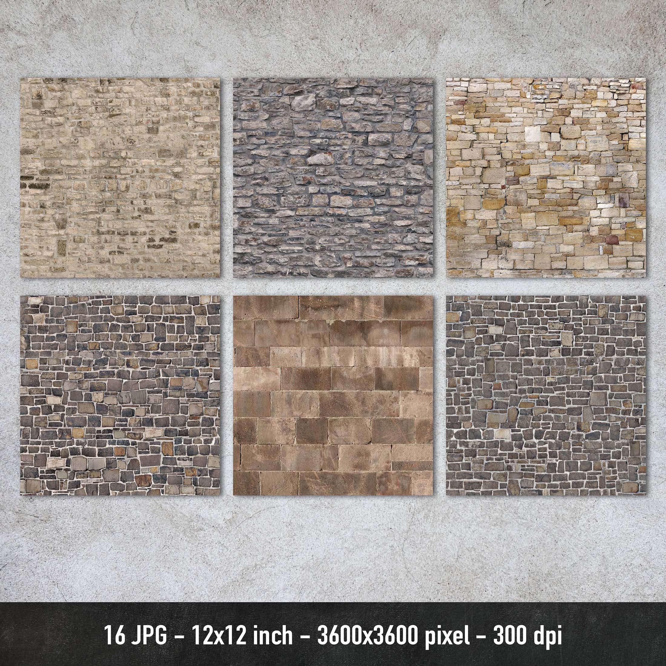 Stone Walls Brick and Wall Texture 16 Different Images - Etsy