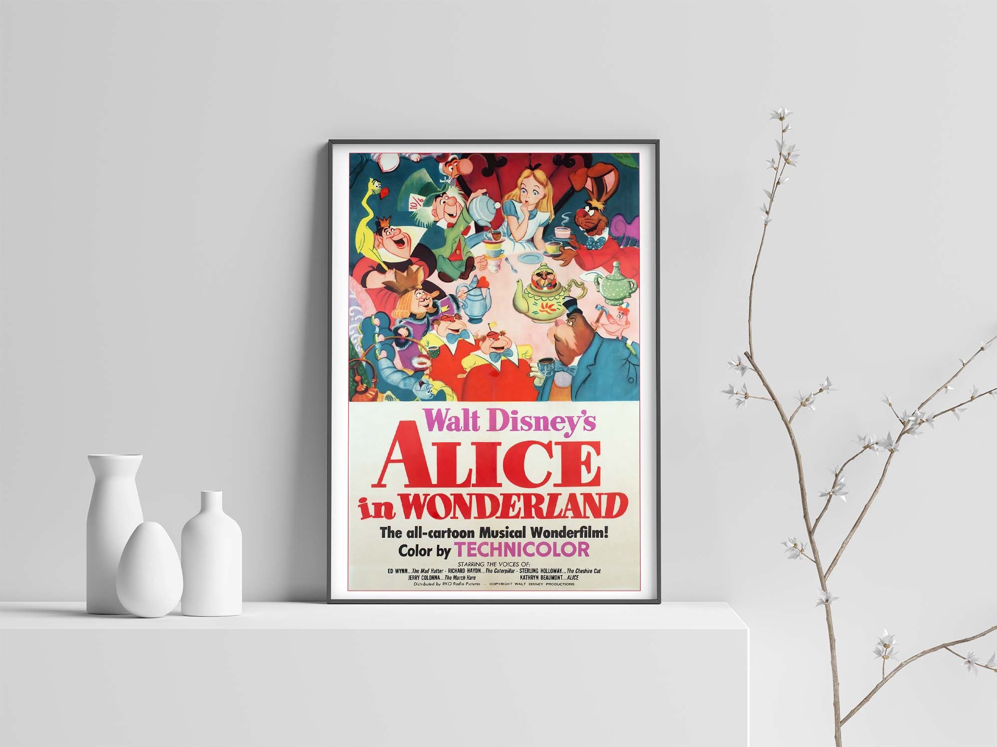 Alice in Wonderland Vintage Movie Poster, Downloadable Art, Instant ...