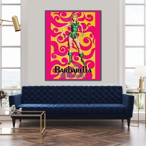 Barbarella Poster, Vintage Jane Fonda Cinema Poster, Downloadable Art ...