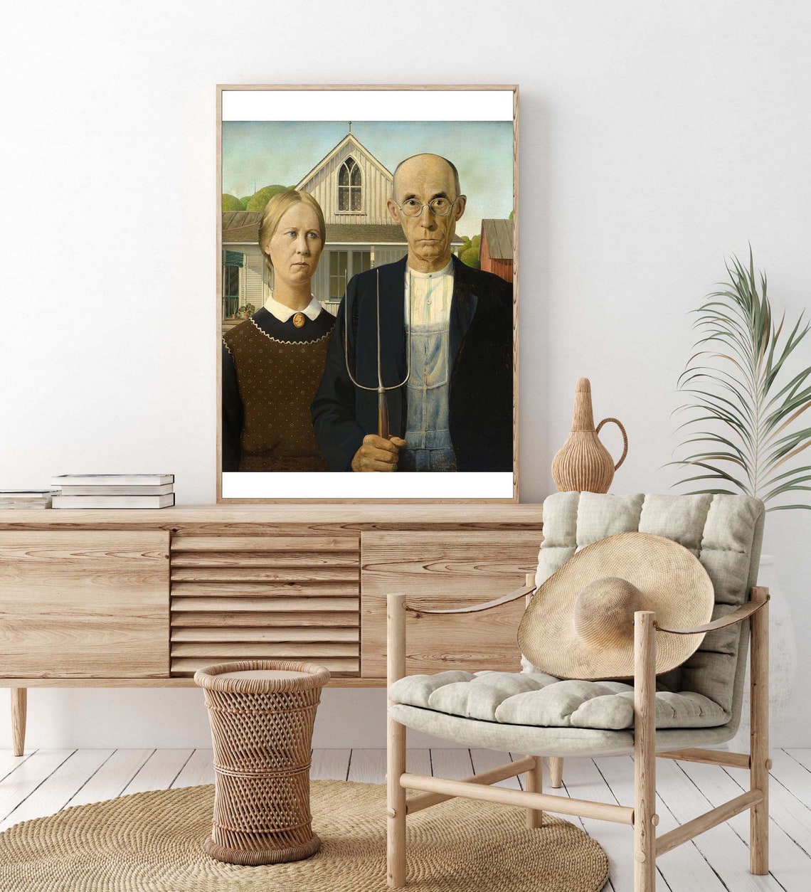 Grant Wood American Gothic 1930 Vintage Poster - Etsy