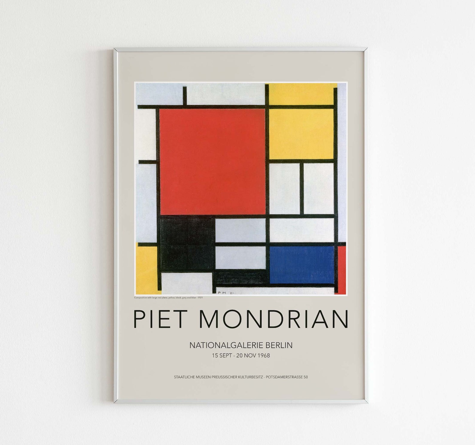 Piet Mondrian Exhibition Poster Downloadable Art Print - Etsy